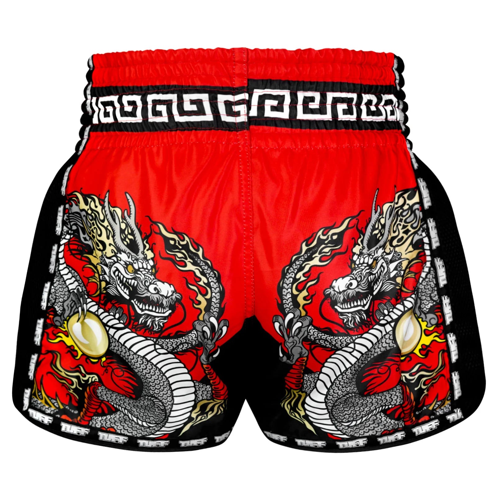 MSC116 TUFF Muaythai Shorts Retro Style Red Chinese Dragon – Muaythai ...